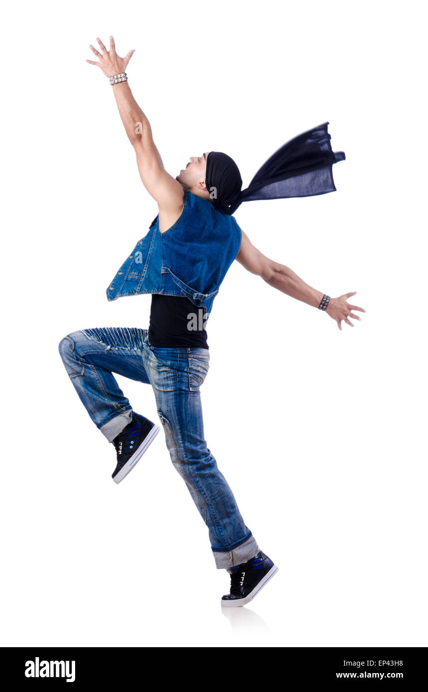 Dancer isolated on the white background Stock Photo - Alamy