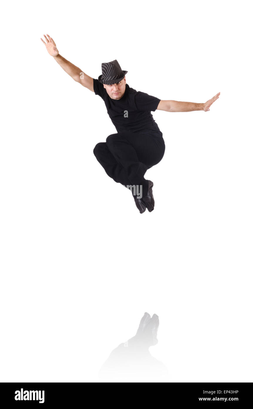 Dancer dancing on the white Stock Photo - Alamy
