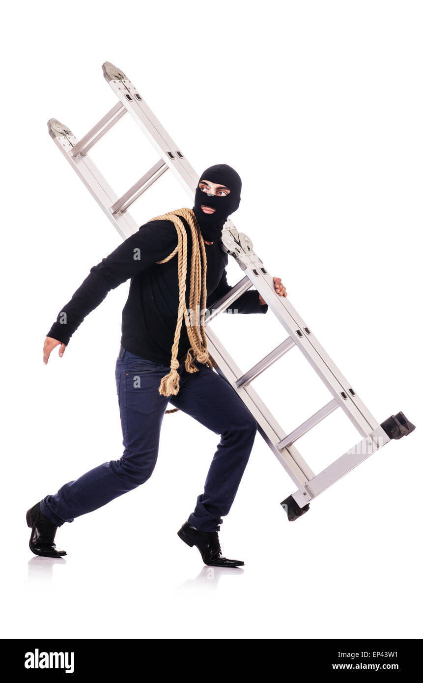 Burglar wearing black mask Cut Out Stock Images & Pictures - Alamy
