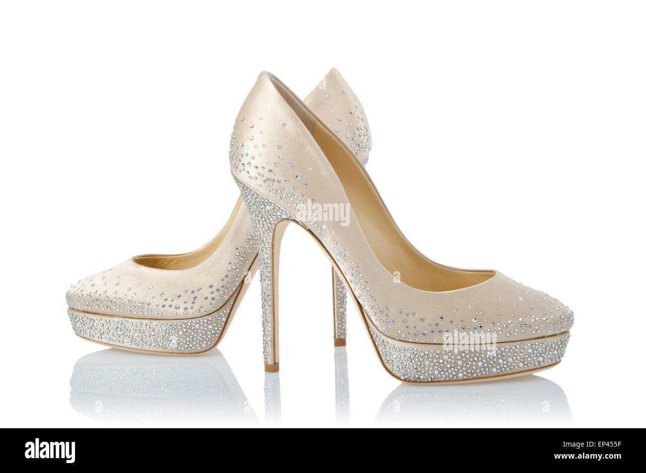 Nice woman shoes isolated on white Stock Photo - Alamy