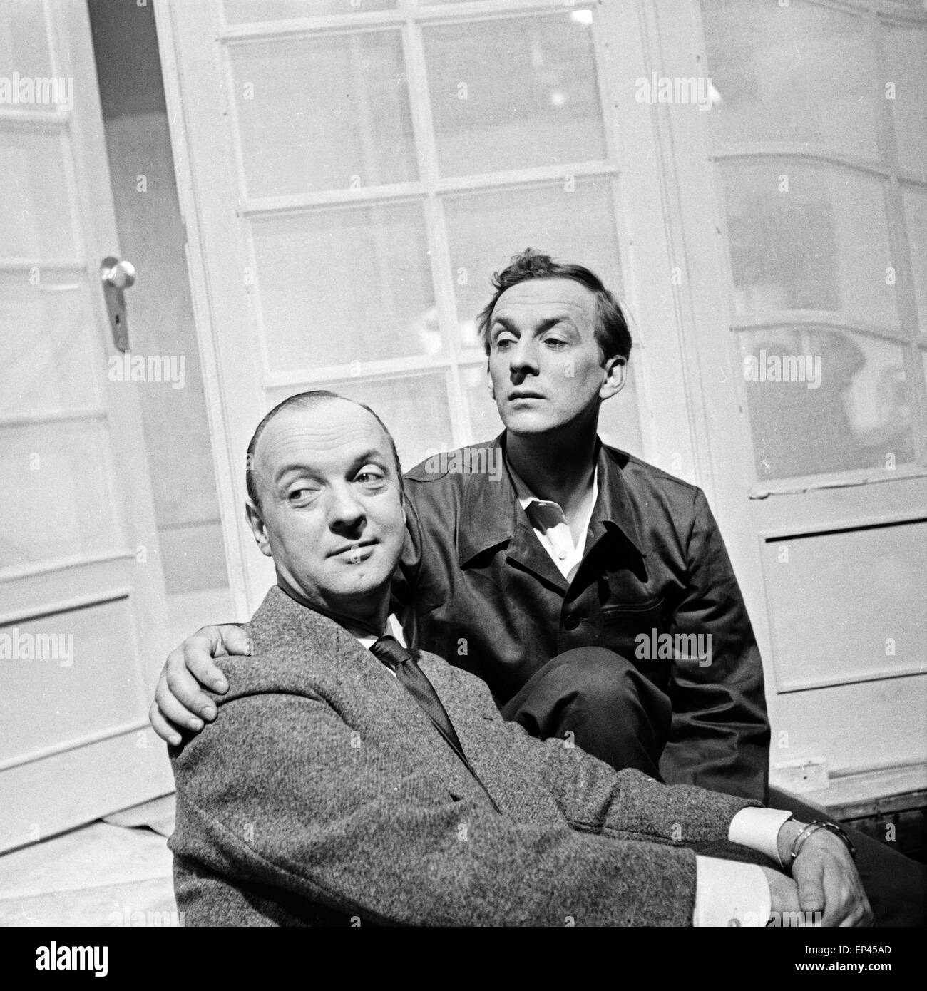 Beiden deutschen Schauspieler Manfred Steffen (links) und Hanns Lothar ...