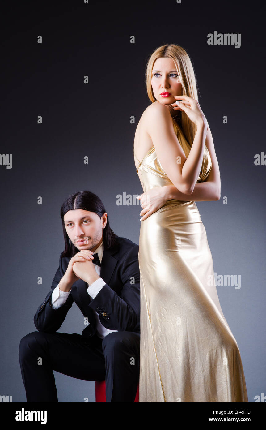 Pair in romantic love concept Stock Photo - Alamy