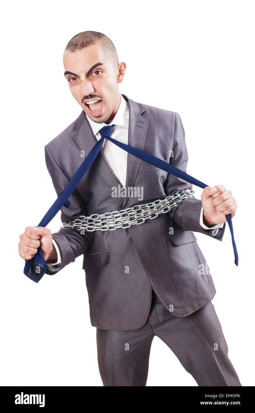 Arrested businessman in studio shooting Stock Photo - Alamy
