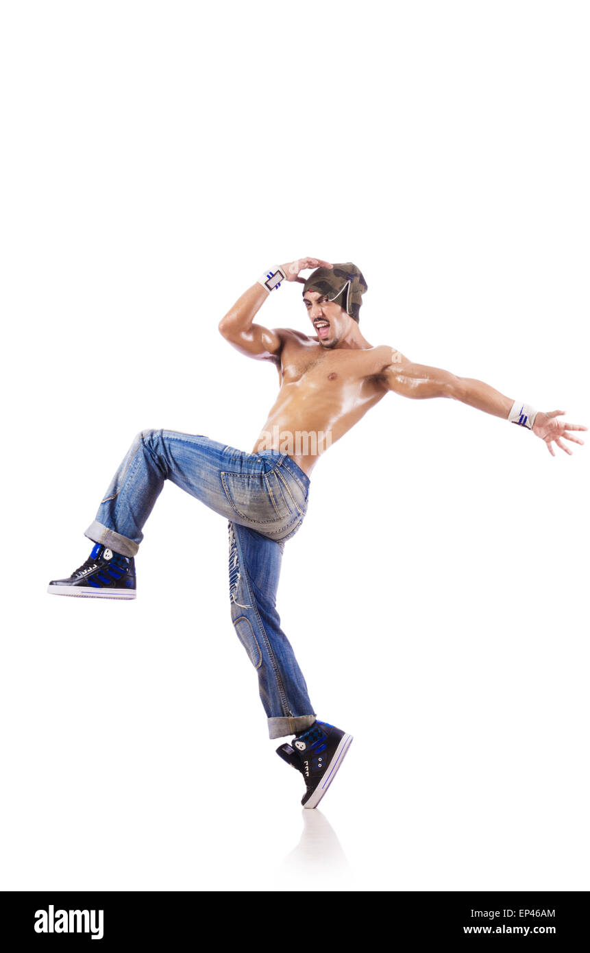 Dancer dancing dances isolated on white Stock Photo - Alamy