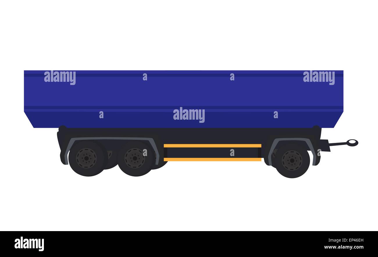 Large Car Trailer. Vector Illustration Stock Vector Image & Art - Alamy