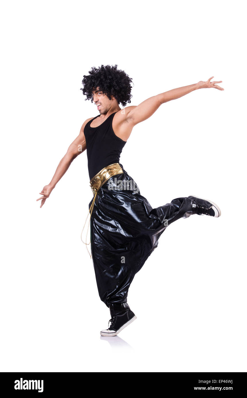 Rap dancer isolated on the white Stock Photo - Alamy
