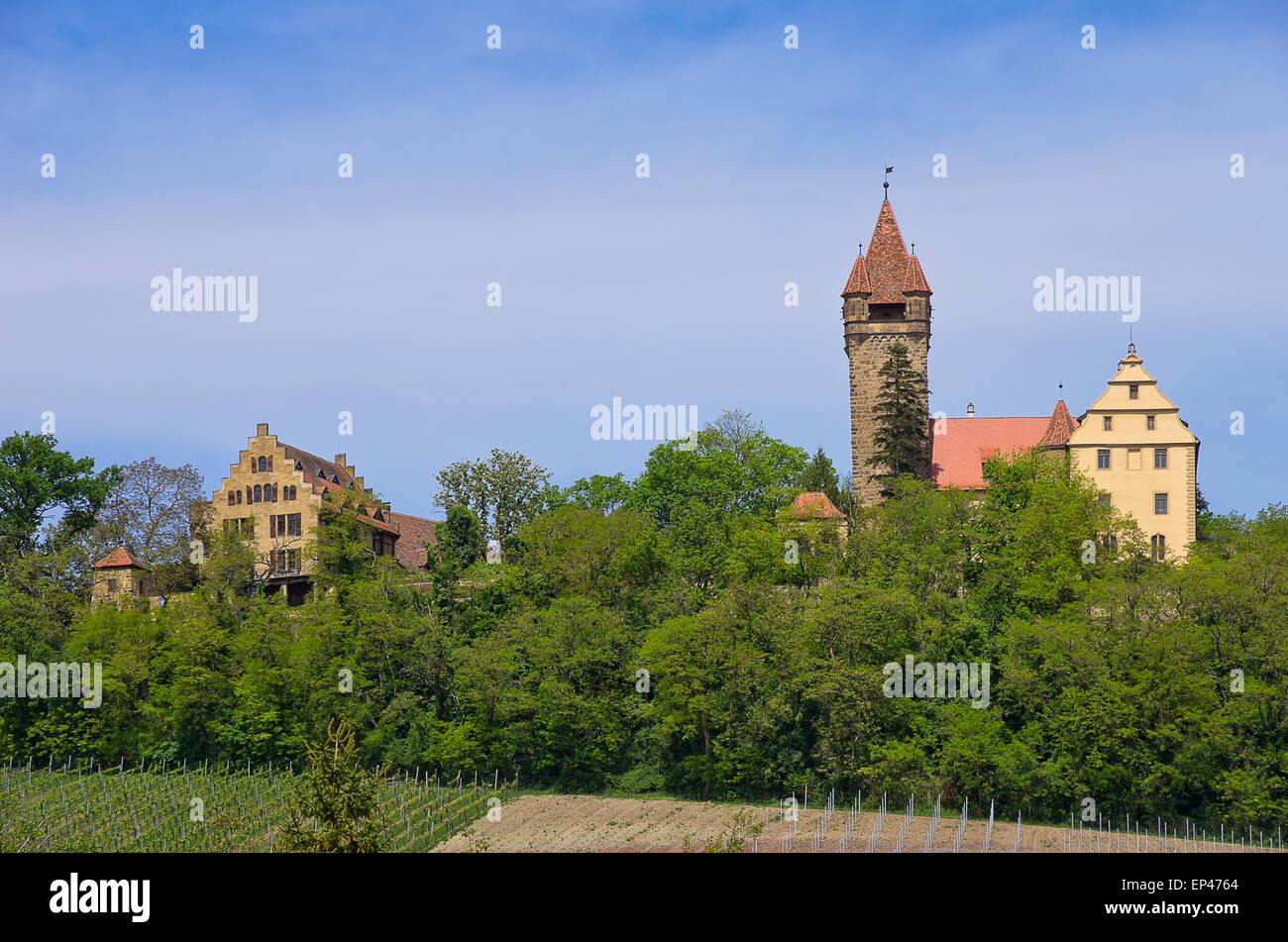 Schloss Stocksberg Castle in Stockheim near Heilbronn, Germany Stock ...