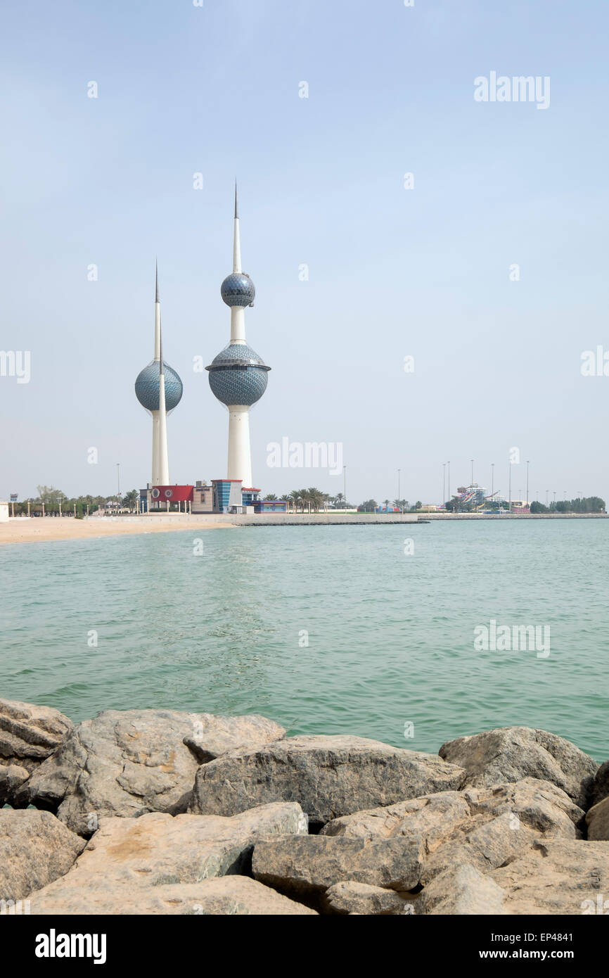Kuwait Towers in Kuwait City, Kuwait Stock Photo - Alamy