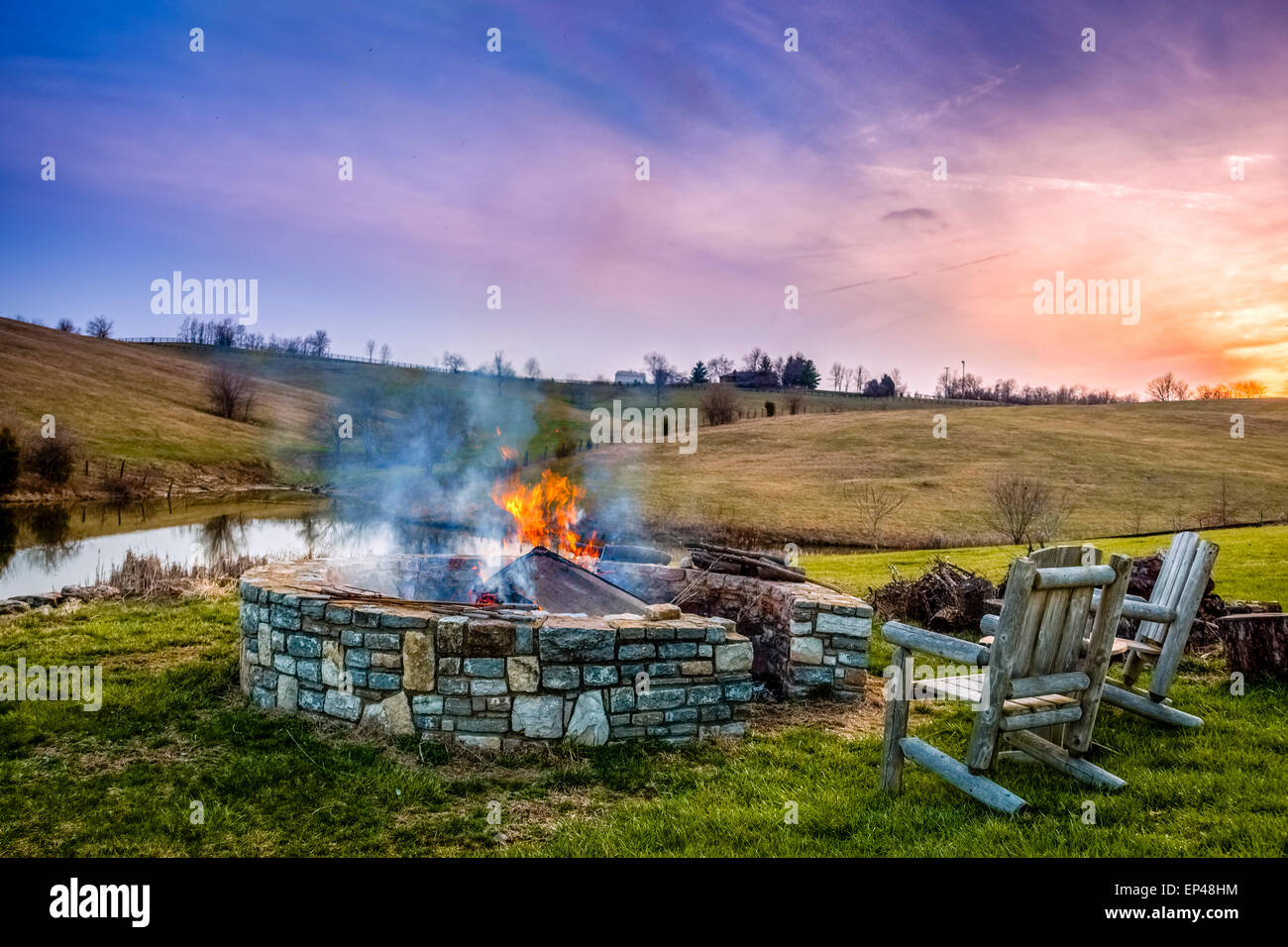 Country Bonfire Photography