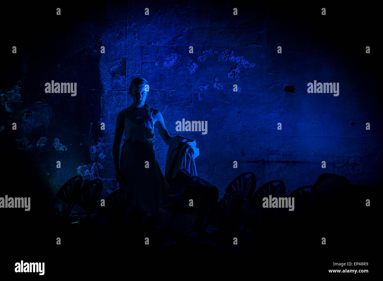 Lucy Ridley performing in Soirée Subterranea in an unusual performance ...