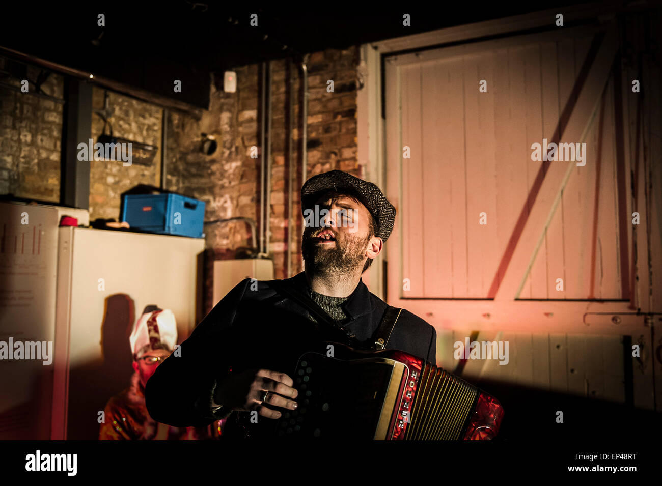 A theatrical performance staged in an unusual performance space, Brunel ...