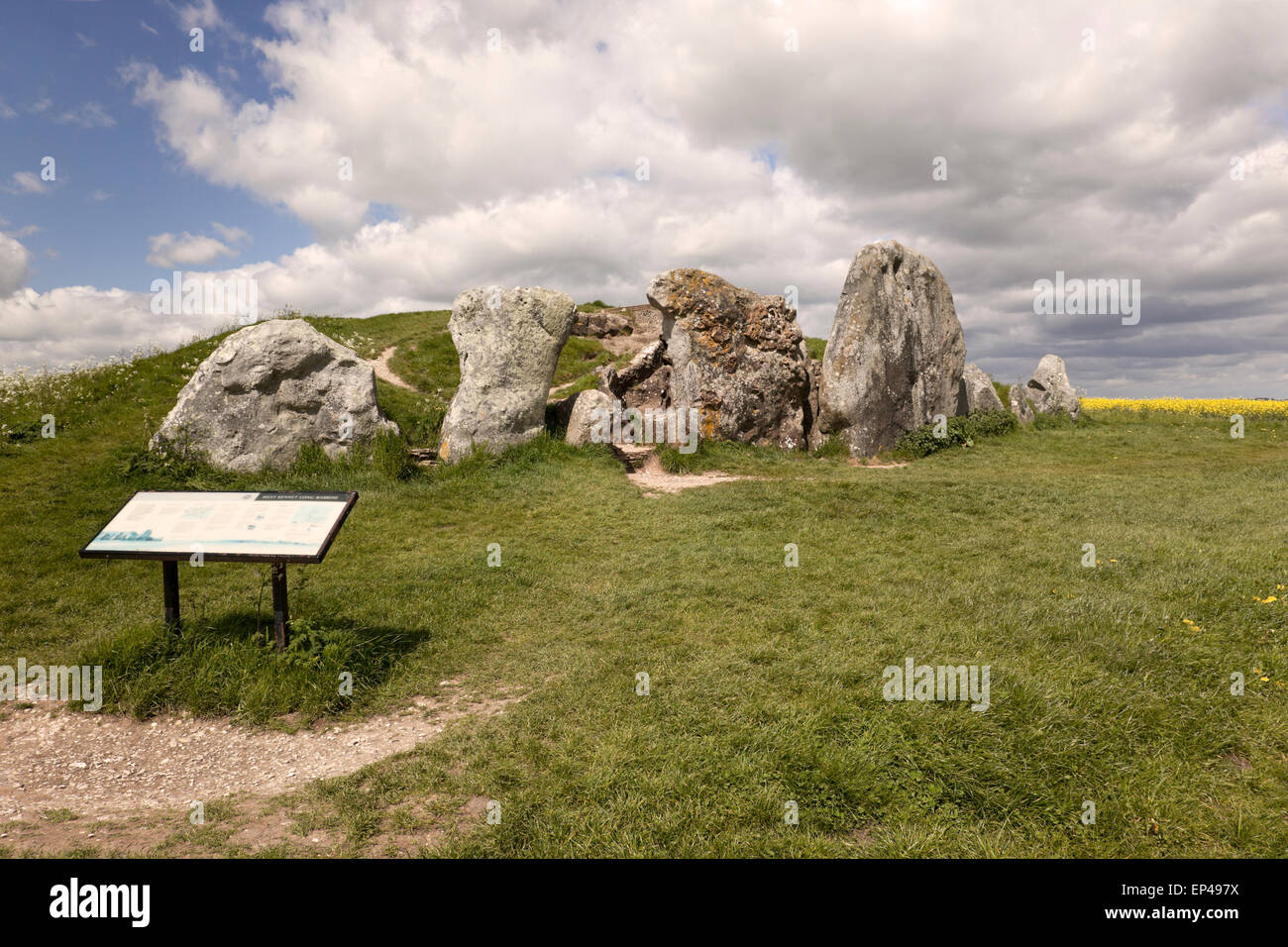 West Kennet Long Barrow, Avebury, Wiltshire, England, UK Stock Photo ...