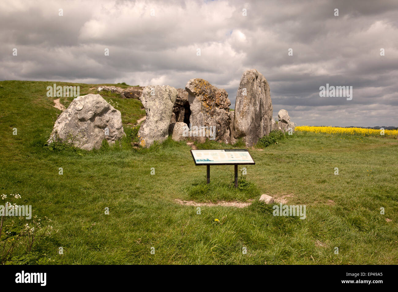 West Kennet Long Barrow, Avebury, Wiltshire, England, UK Stock Photo ...