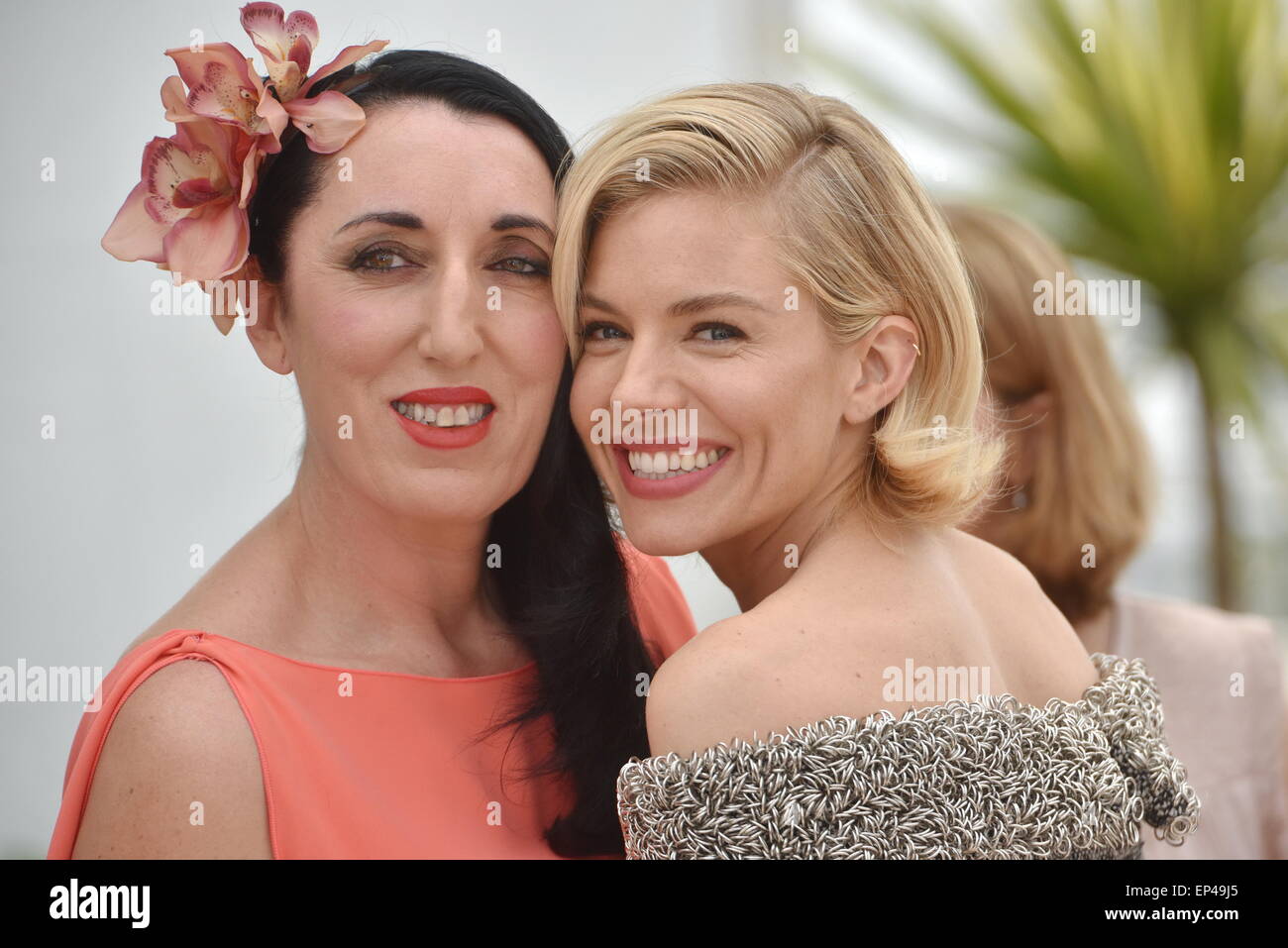 Cannes, France. 13th May, 2015. Sienna Miller, Rossy de Palma /posing ...