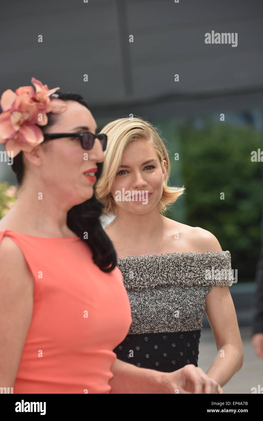 Cannes, France. 13th May, 2015. Sienna Miller, Rossy de Palma /posing ...