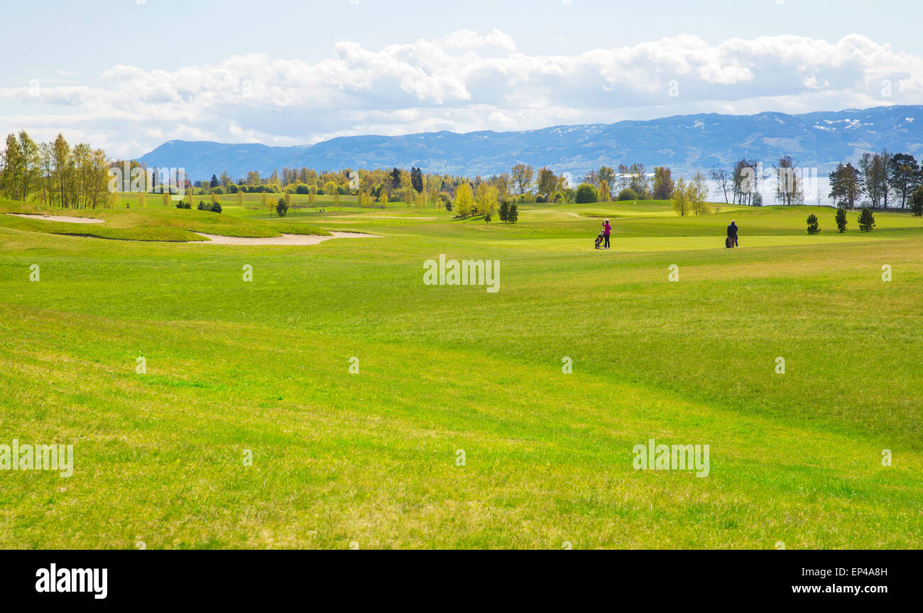 Large green professional golf course in europe Stock Photo - Alamy