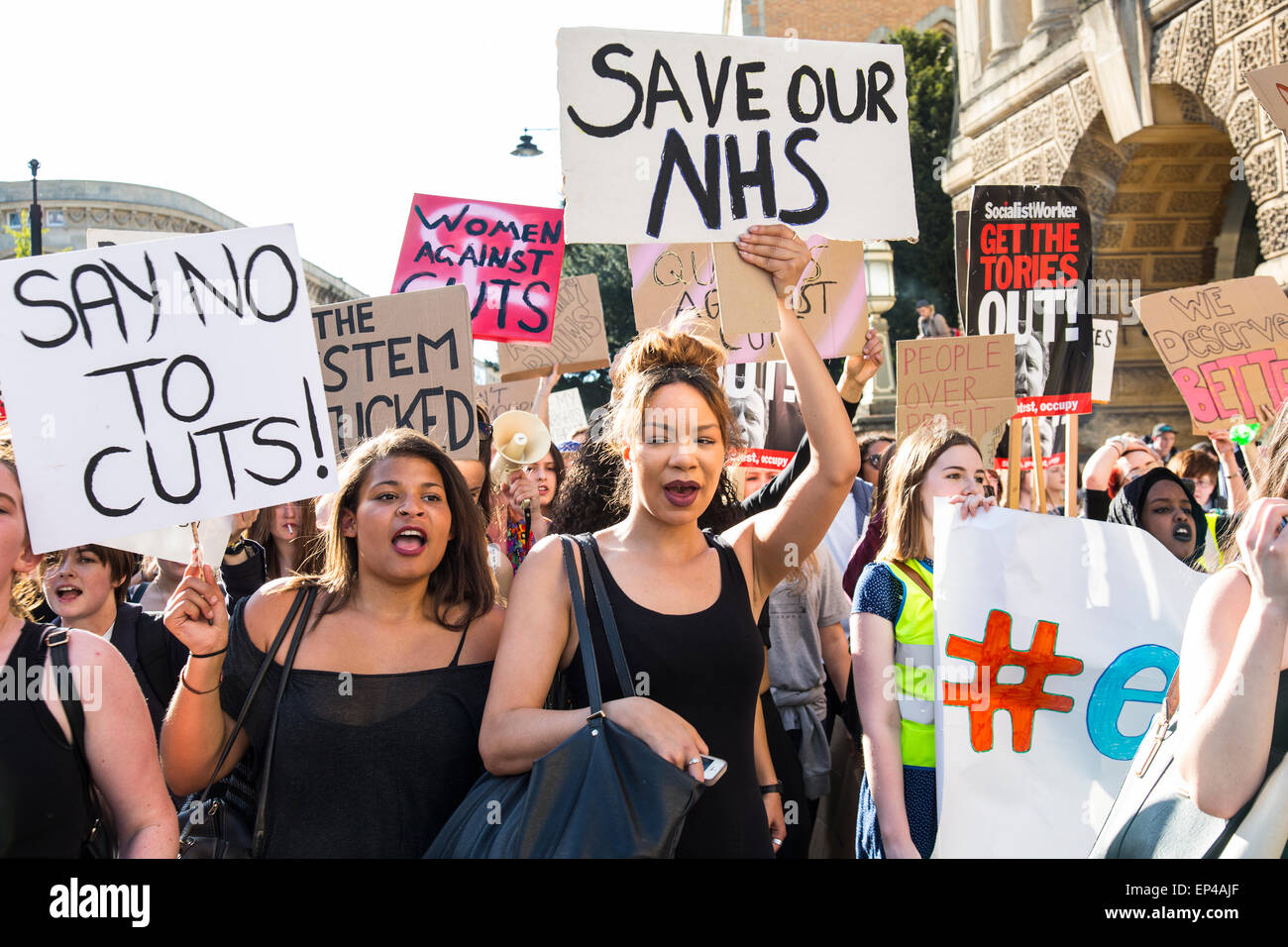 Protesters chanting shouting slogans slogan hi-res stock photography ...