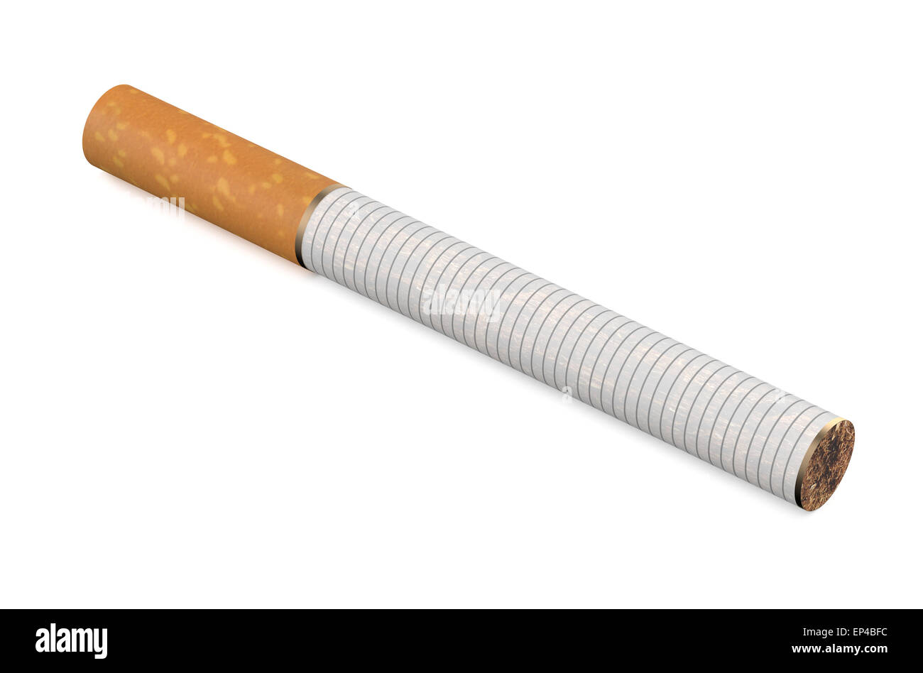 one cigarette isolated on white background Stock Photo - Alamy
