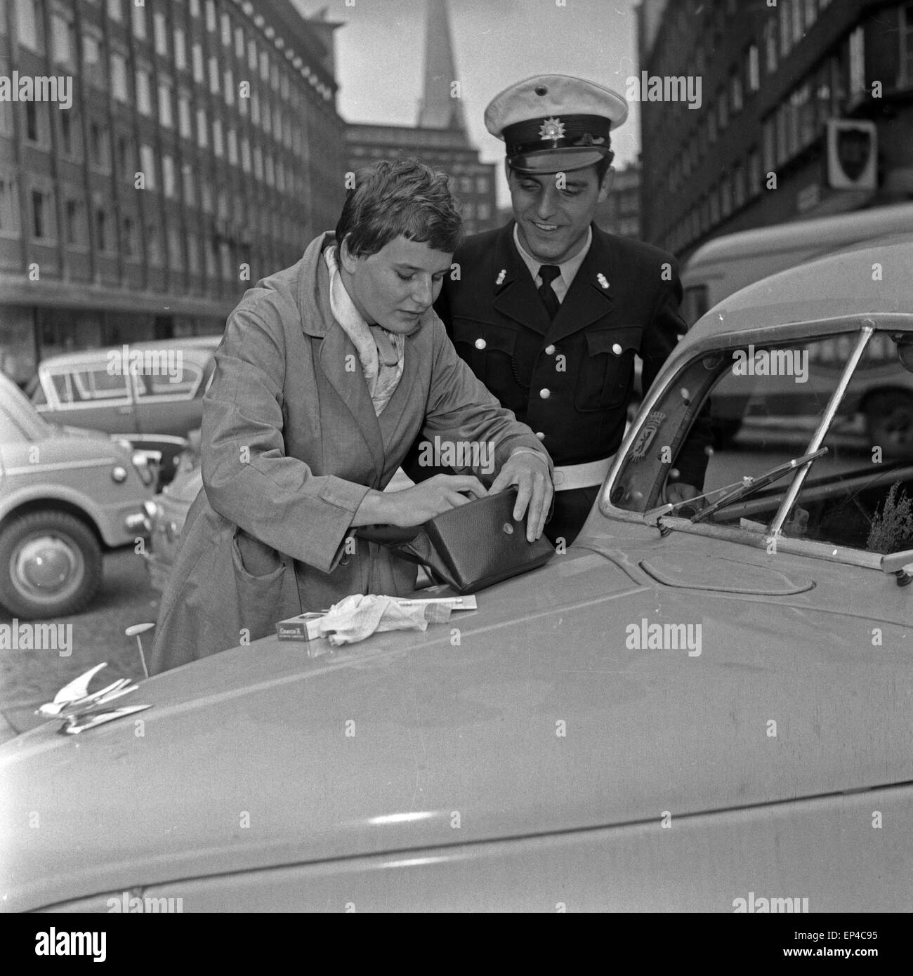 1950s police car Black and White Stock Photos & Images - Alamy