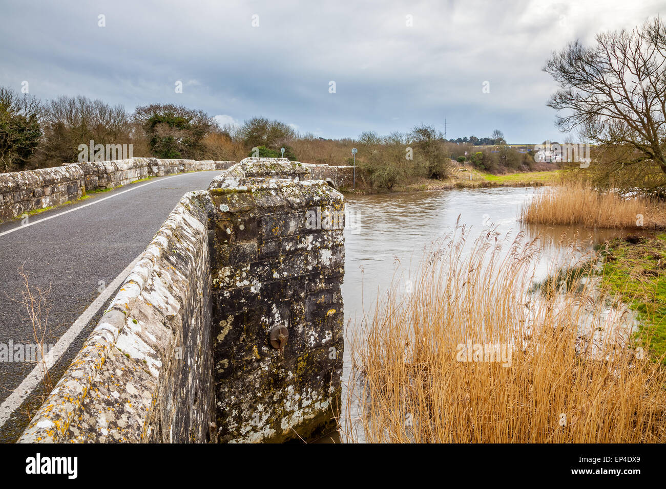 The River Frome and the historic Wool Bridge Dorset England UK Europe ...