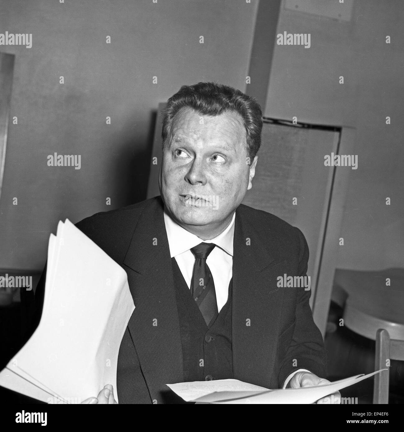 Deutscher Schauspieler und Synchronsprecher Ernst Schröder, Deutschland ...