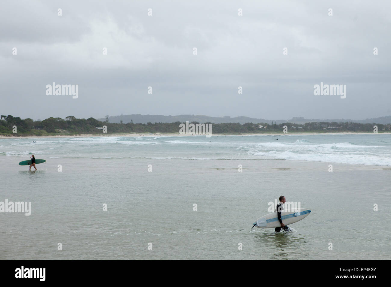 A surf heads in and a surfer heads out to a famous surf break called ...