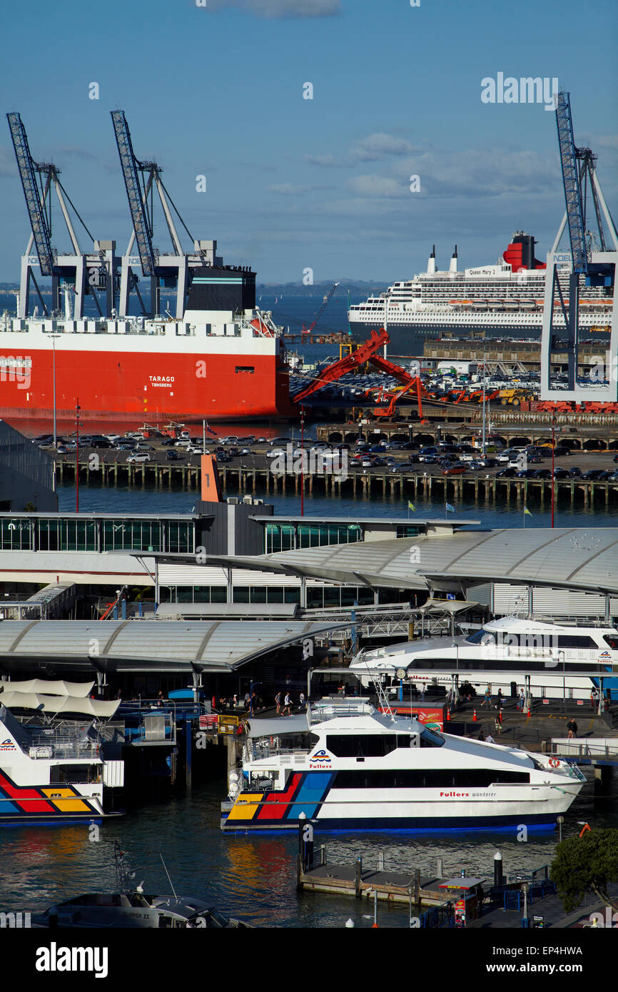 Auckland Ferry Terminal, and Ports of Auckland, Auckland waterfront ...