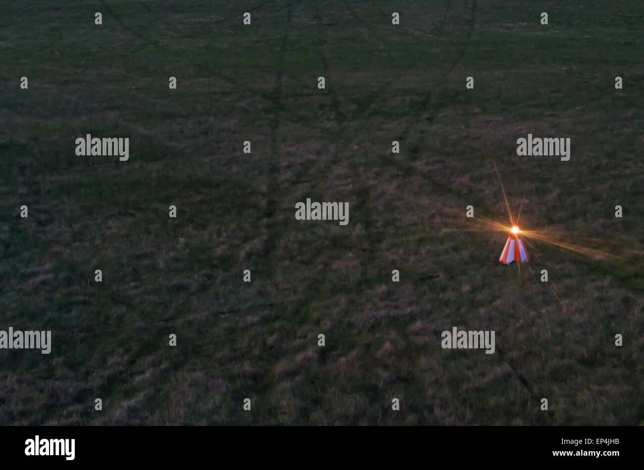 Night airfield light aerial view Stock Photo - Alamy