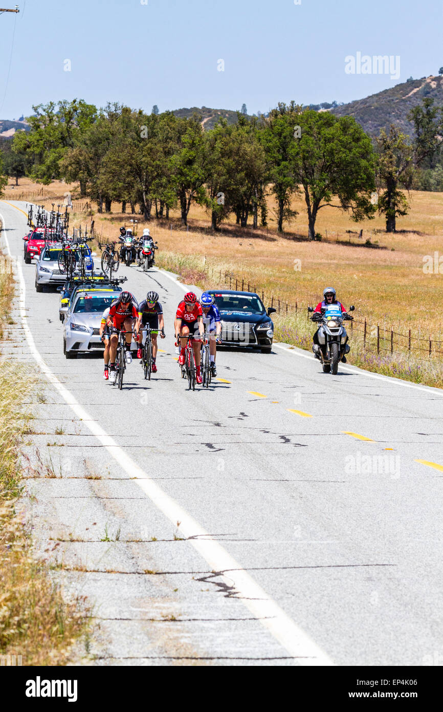 The Amgen Tour of California 2015 Stage 3 breakaway group with Tom ...