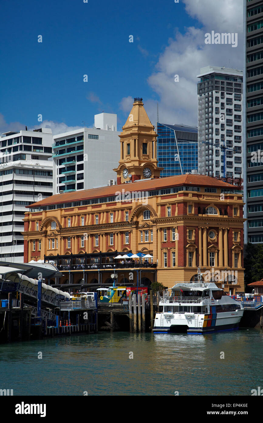 Auckland Ferry Terminal, and historic Ferry Building, Auckland ...