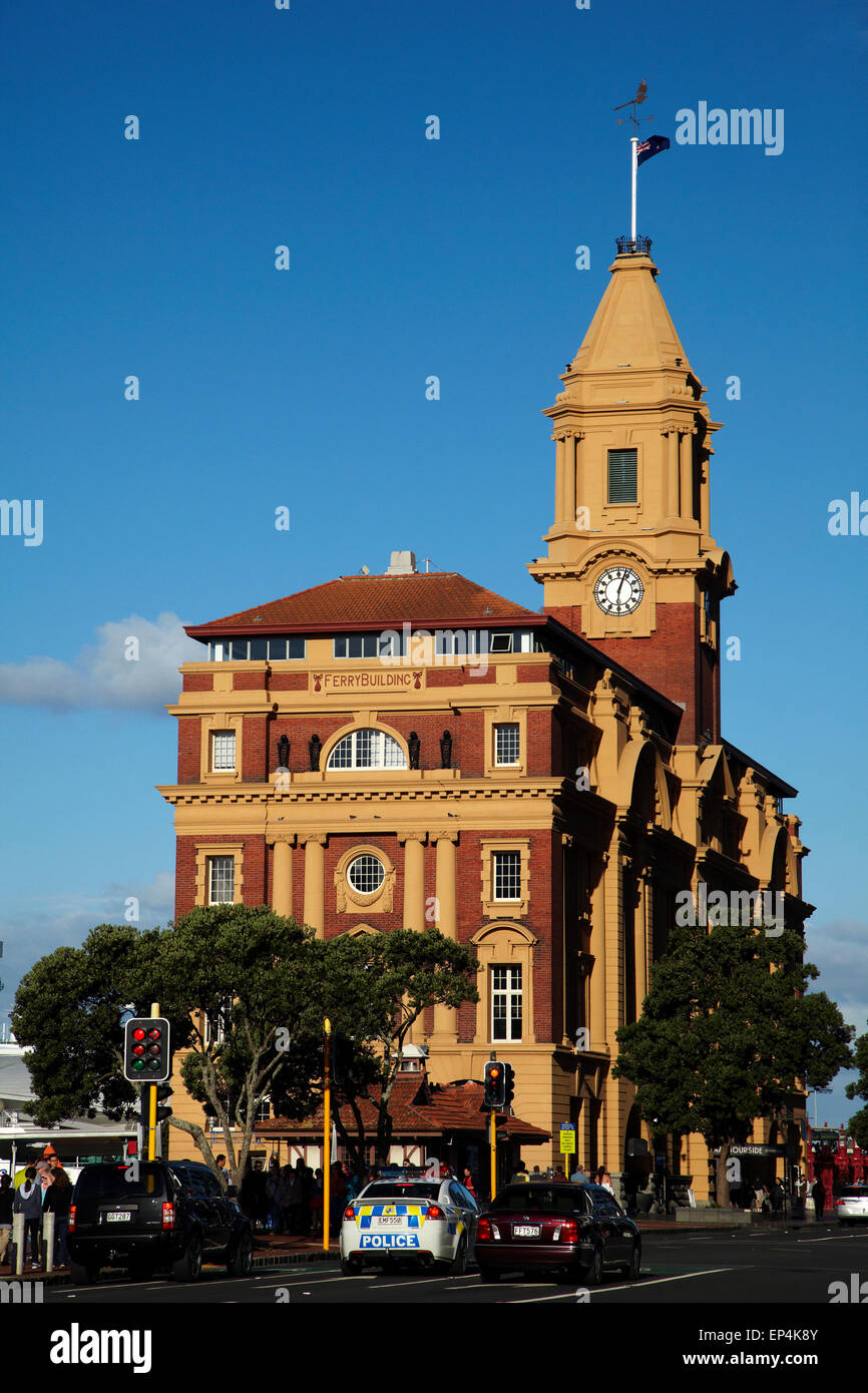 Historic Ferry Building, Auckland waterfront, North Island, New Zealand ...