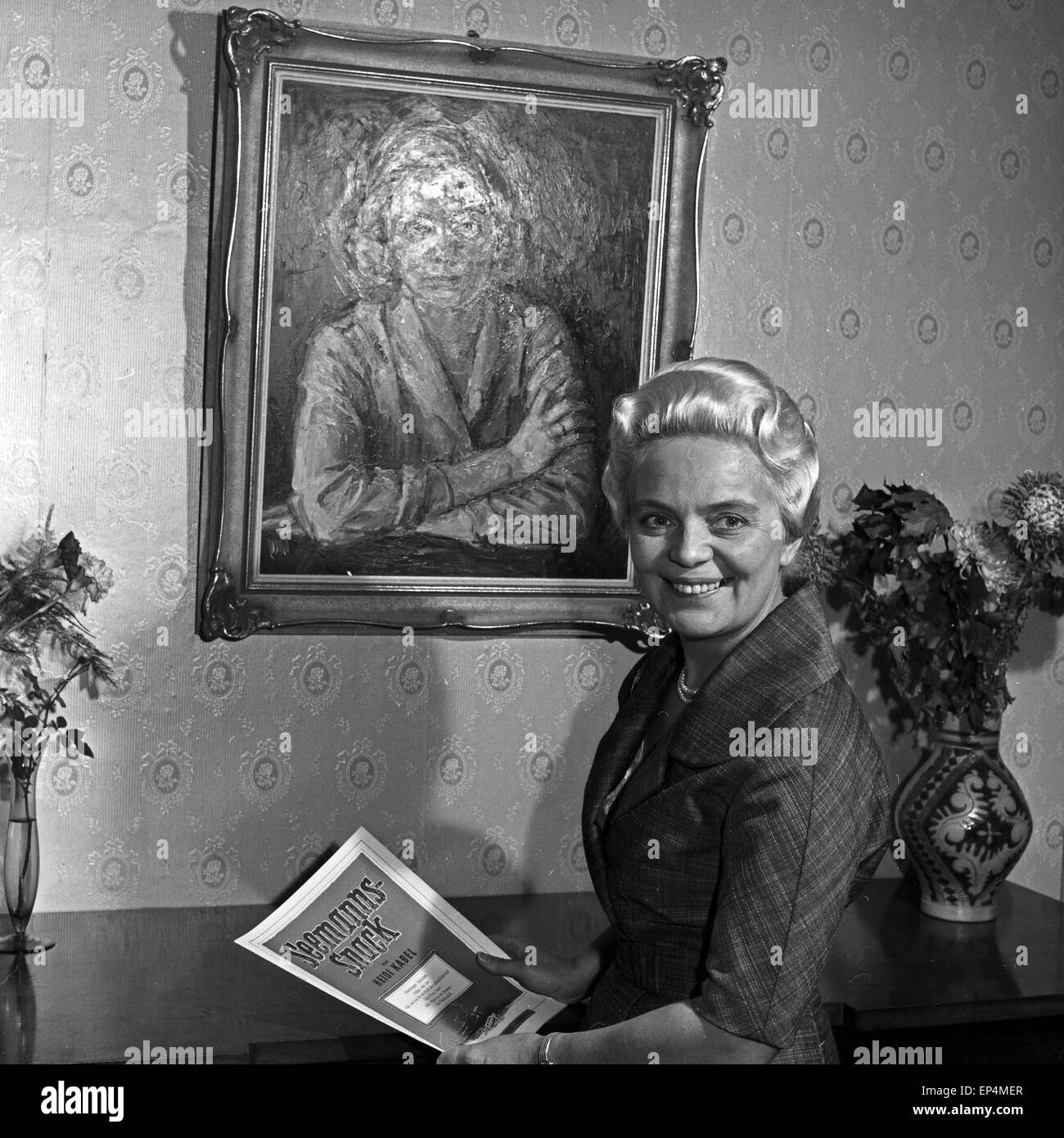 Deutsche Volksschauspielerin Heidi Kabel in Hamburg, Deutschland 1960er ...