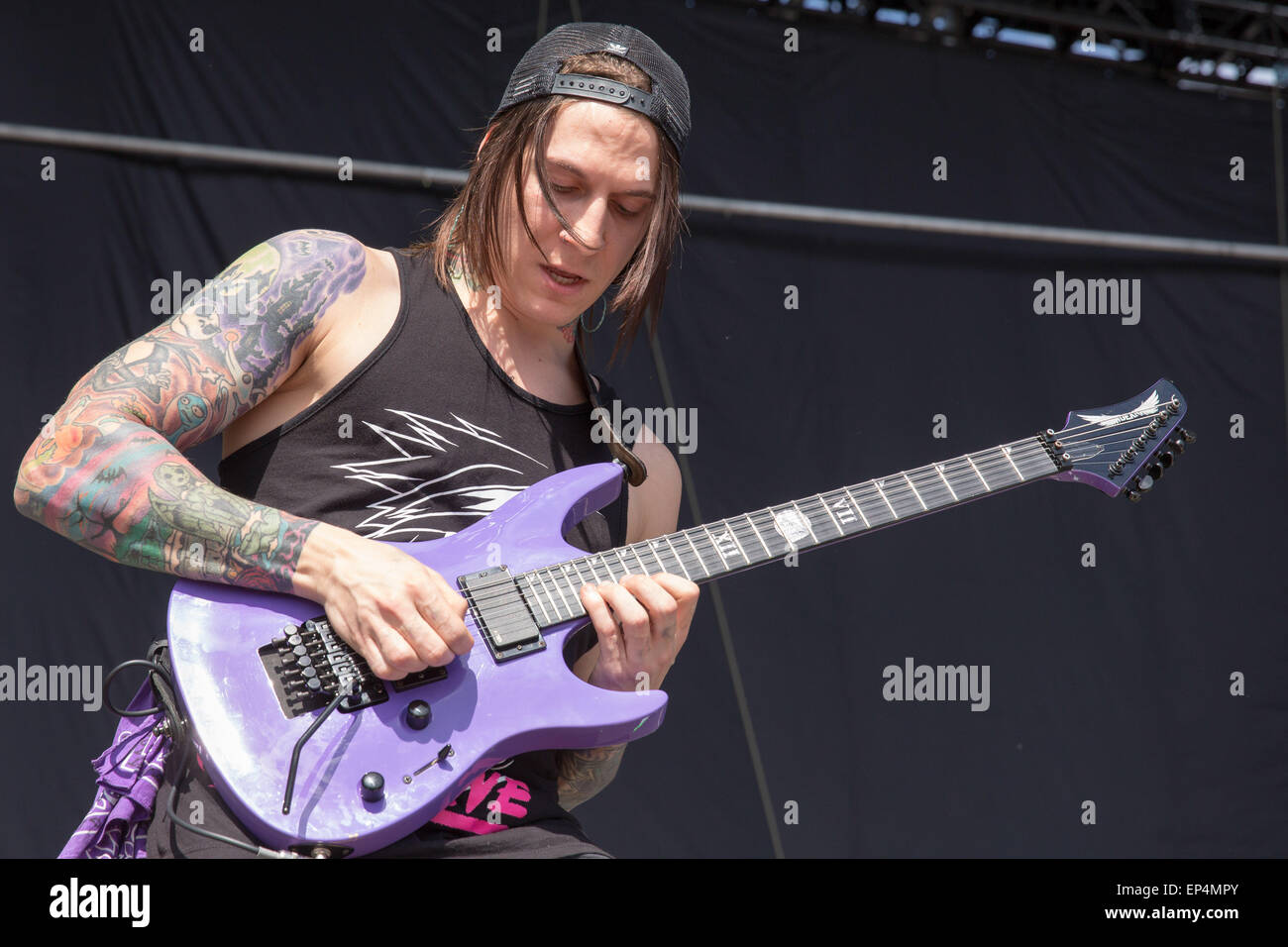 May 9, 2015 - Somerset, Wisconsin, U.S - Guitarist JACKIE VINCENT of ...