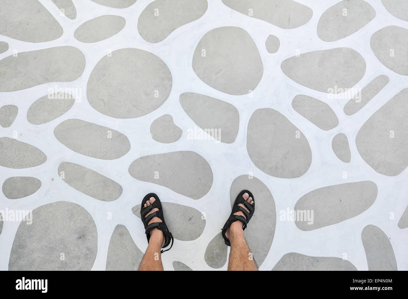 Prints and patterns on the wall Stock Photo - Alamy