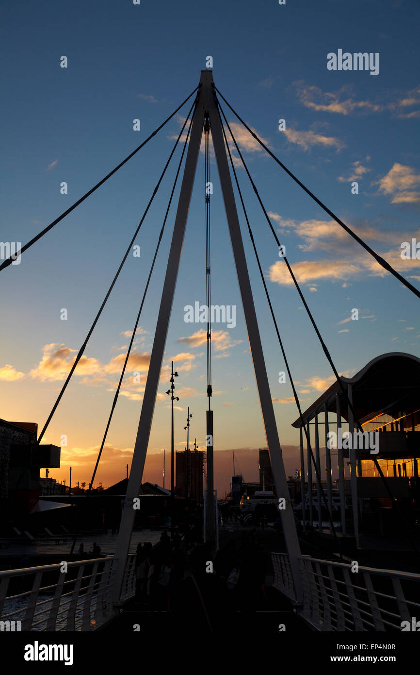 Wynyard Crossing bridge between Viaduct Harbour and Wynyard Quarter ...