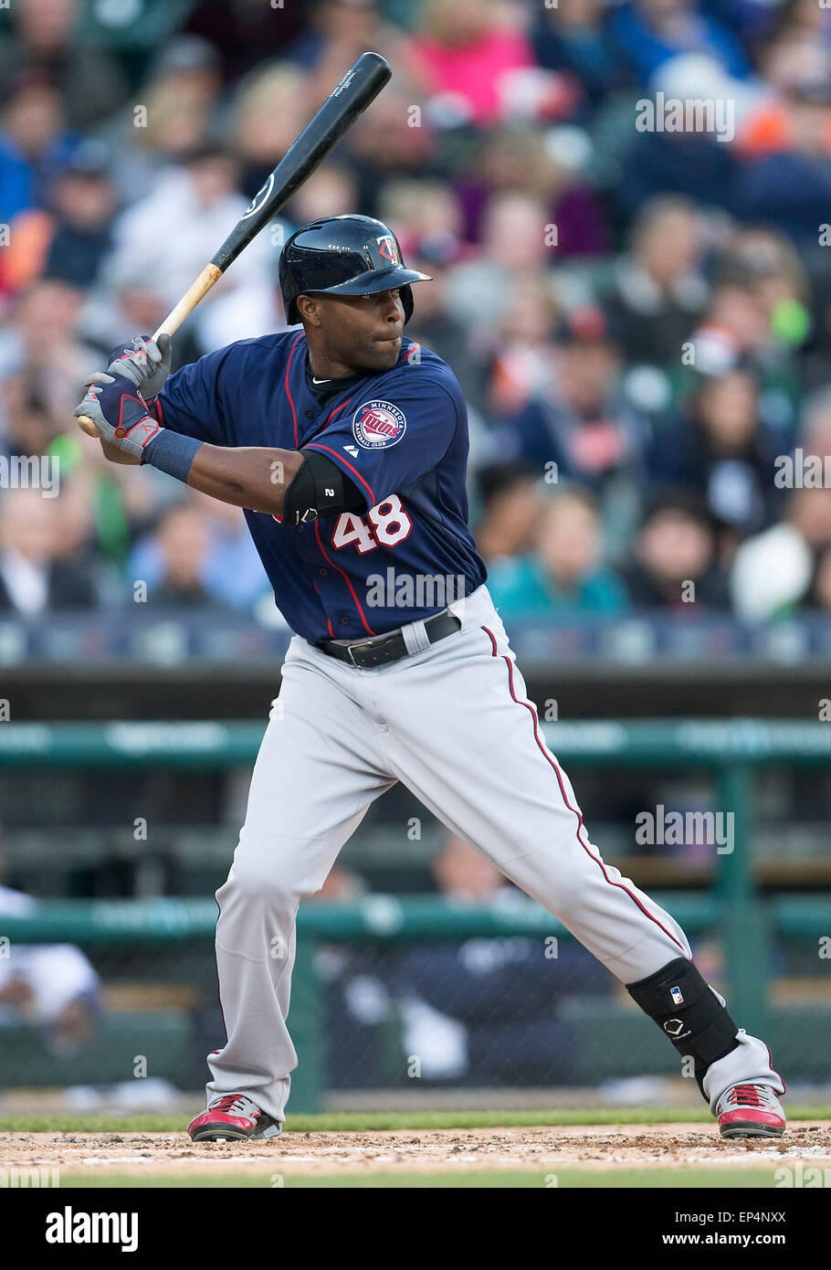 Detroit, Michigan, USA. 13th May, 2015. Minnesota Twins outfielder ...