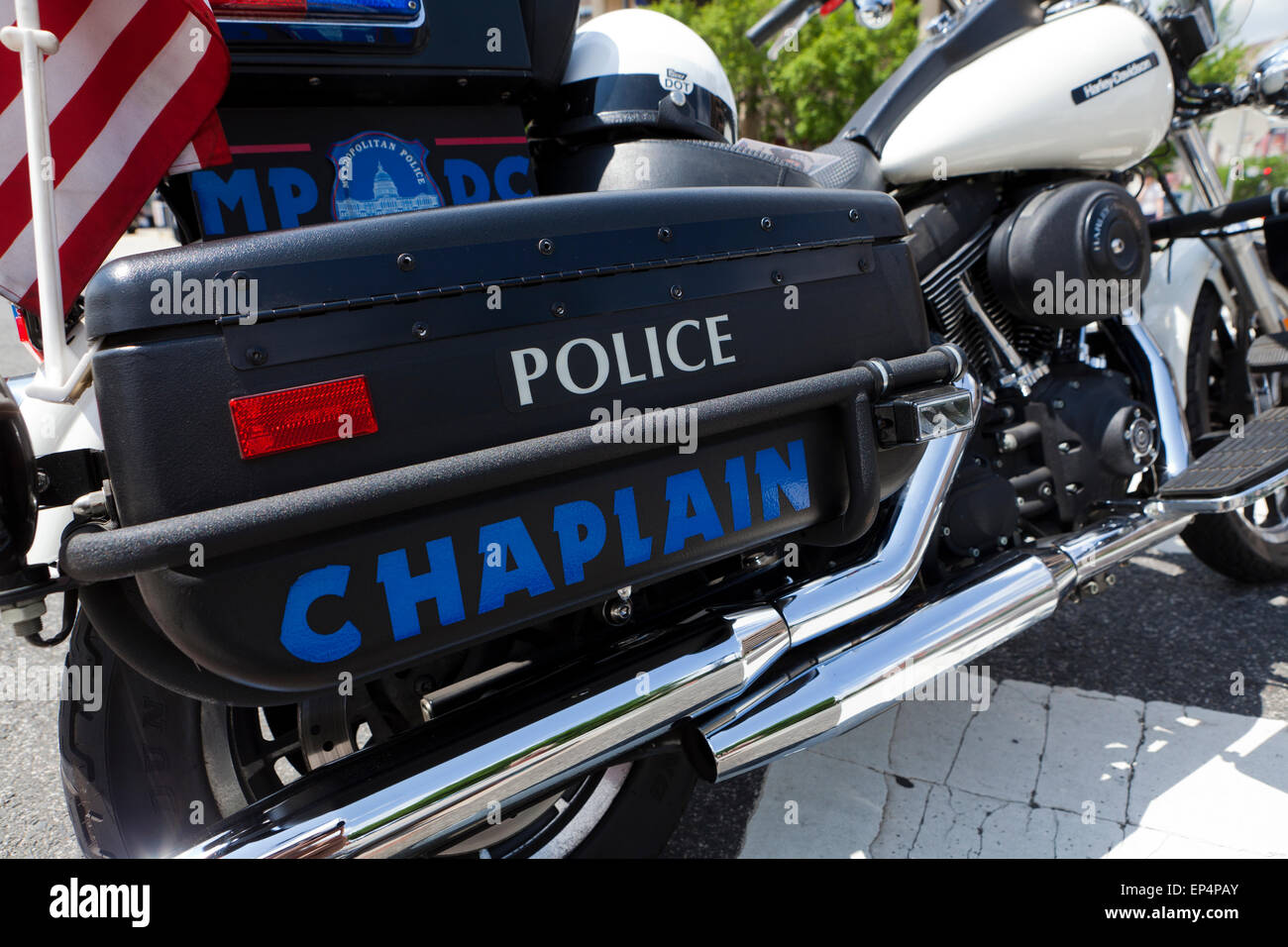 Metropolitan Police Chaplain motorcycle - Washington, DC USA Stock ...
