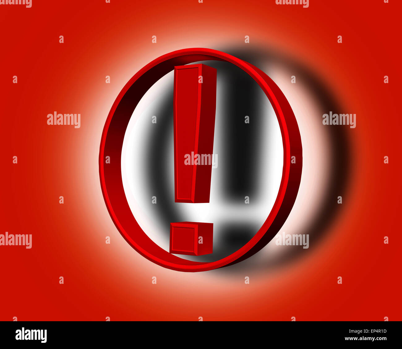 3d letter exclamation mark hi-res stock photography and images - Alamy