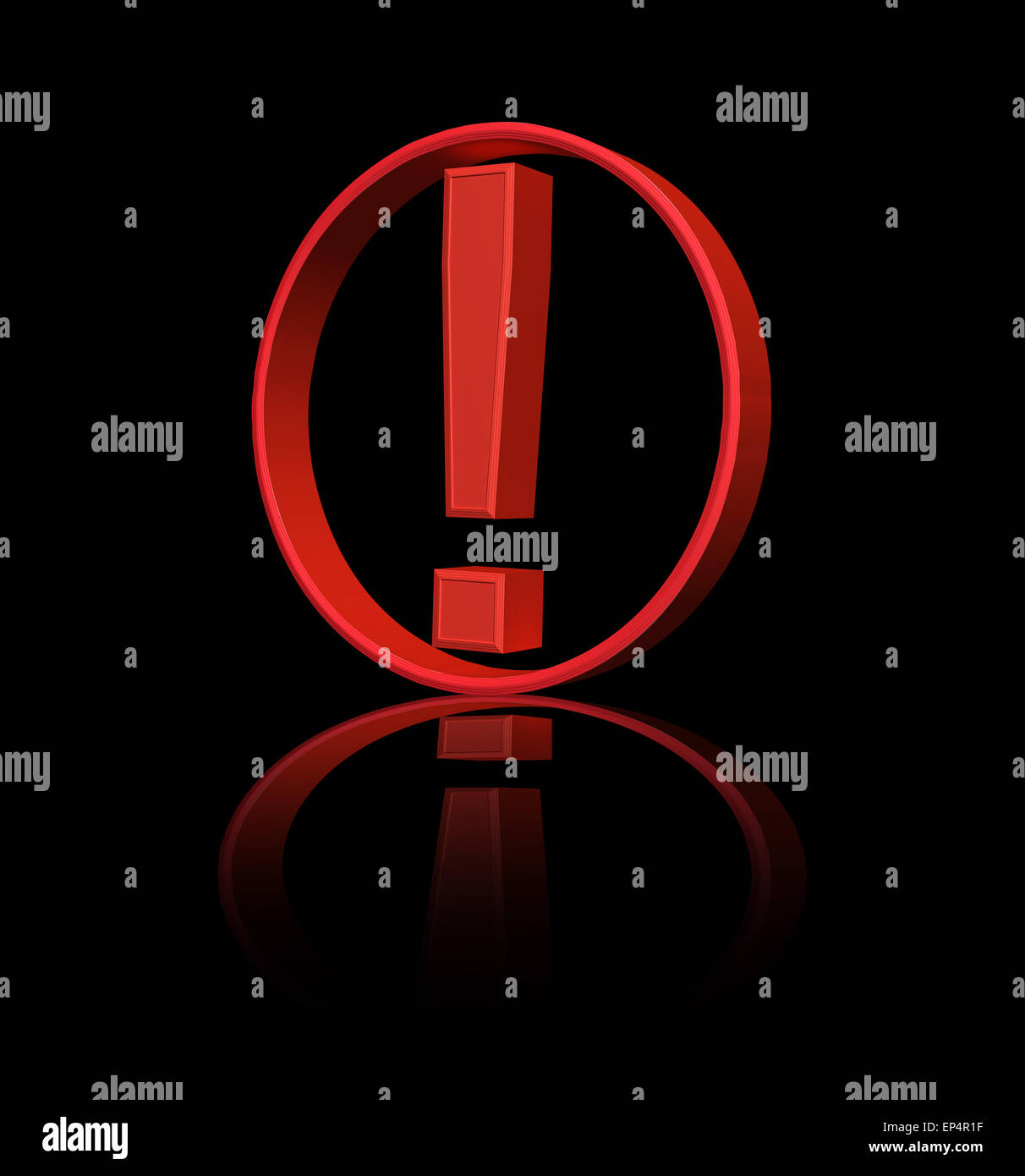Red exclamation mark Stock Photo - Alamy