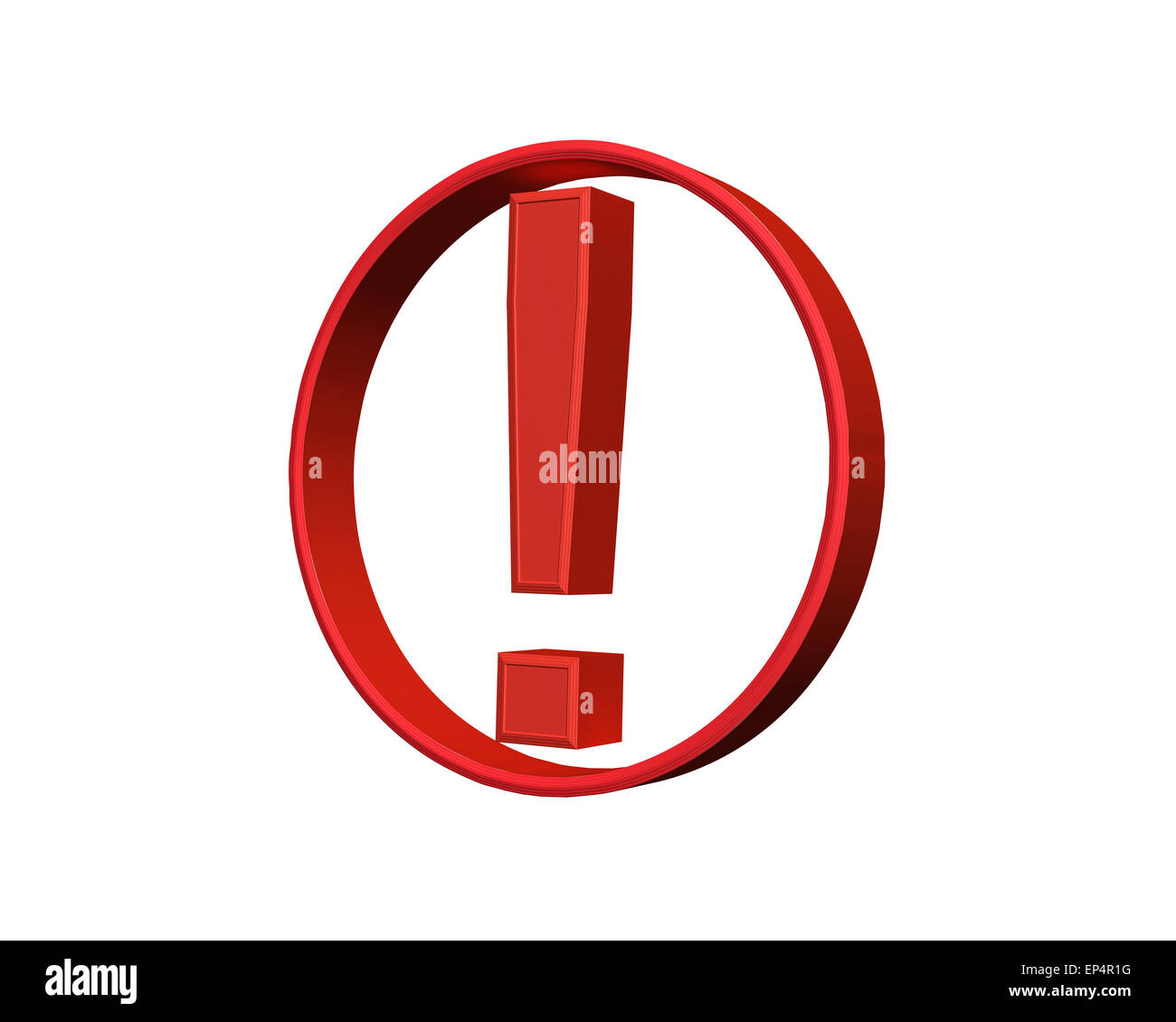 Red exclamation mark Stock Photo - Alamy