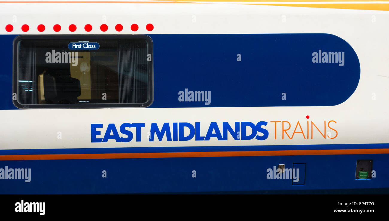 East Midlands train at Derby station. England, UK Stock Photo - Alamy