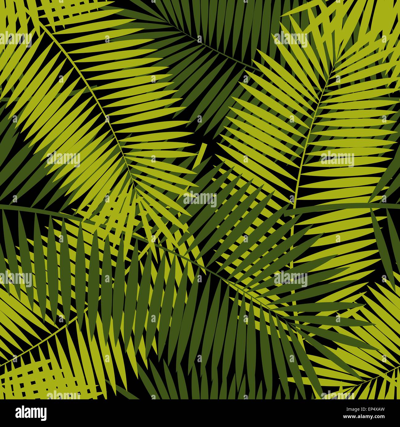 Palm Leaf Seamless Pattern Background Vector Illustration Stock Vector ...