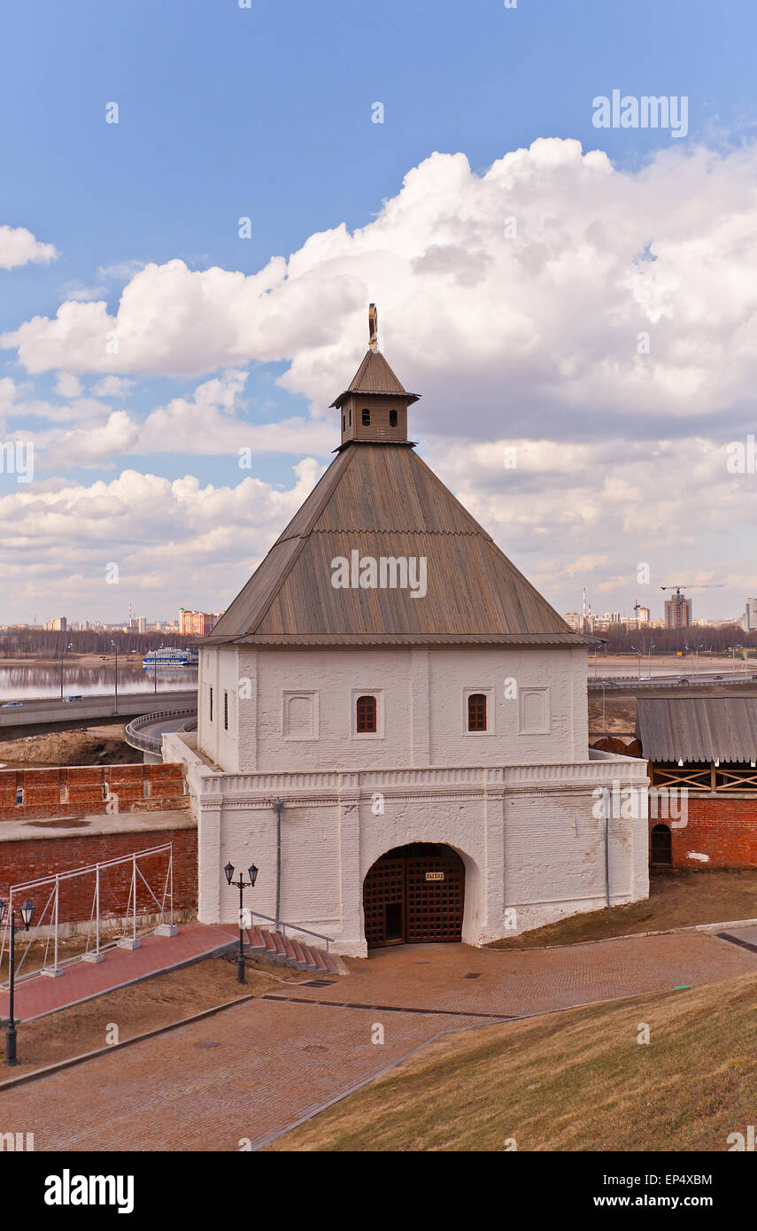 Taynitskaya Tower (circa 1550) of Kazan Kremlin, Republic of Tatarstan ...