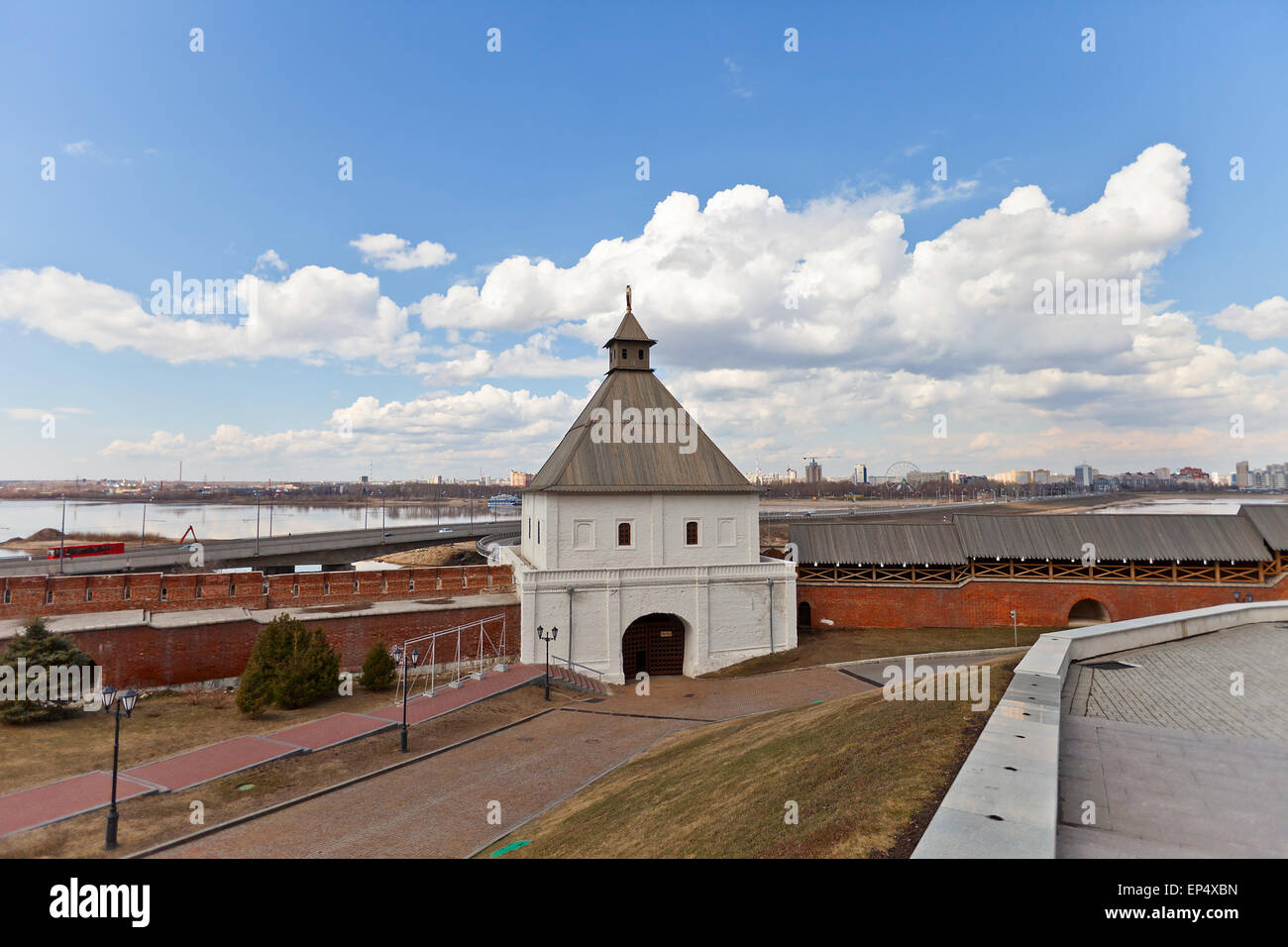 Taynitskaya Tower (circa 1550) of Kazan Kremlin, Republic of Tatarstan ...