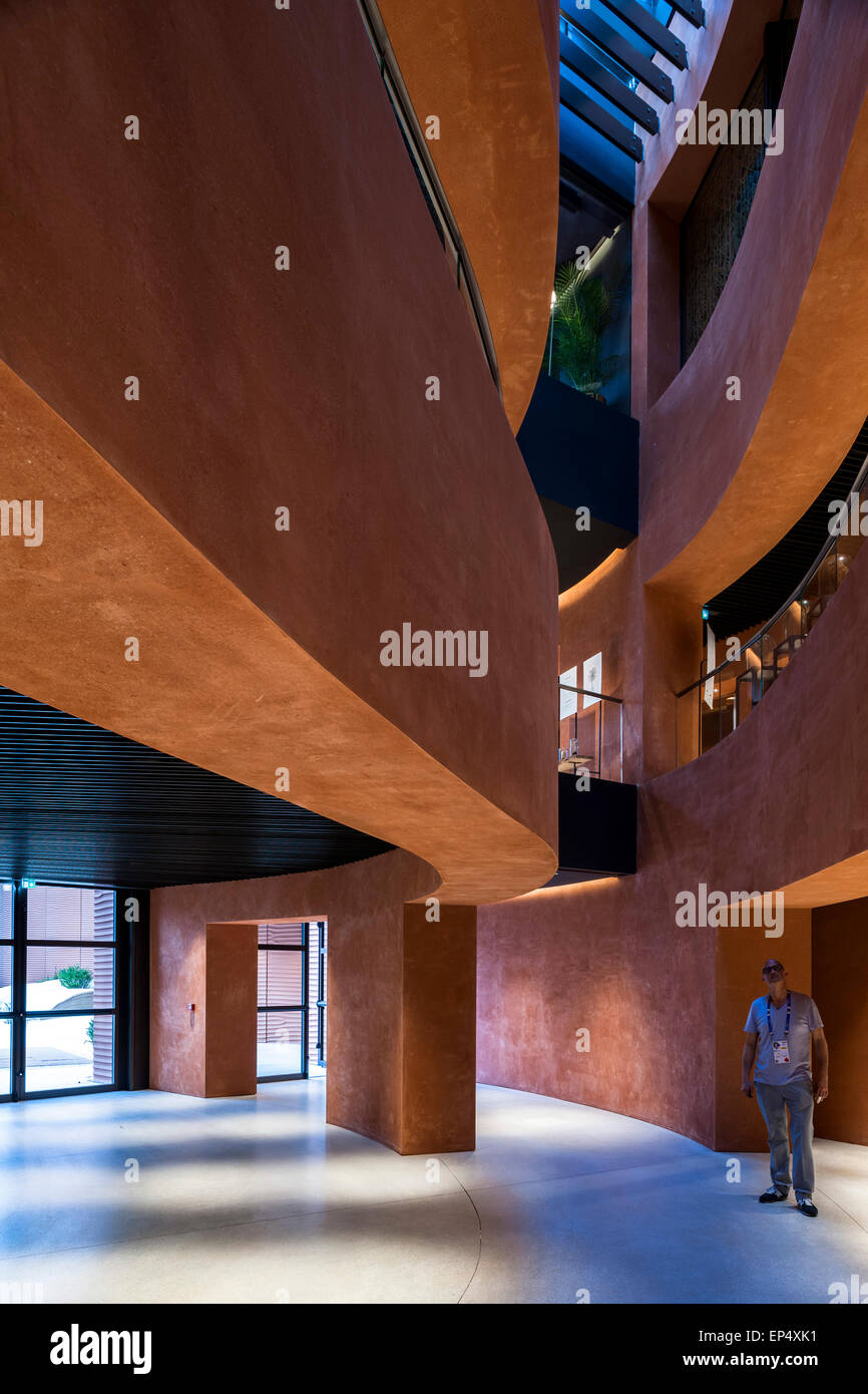 Interior corridors around auditorium. Milan Expo 2015, UAE Pavilion ...