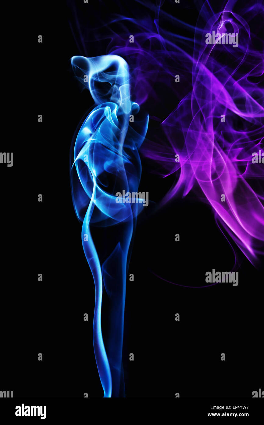 pink and violet smoke, black background Stock Photo - Alamy