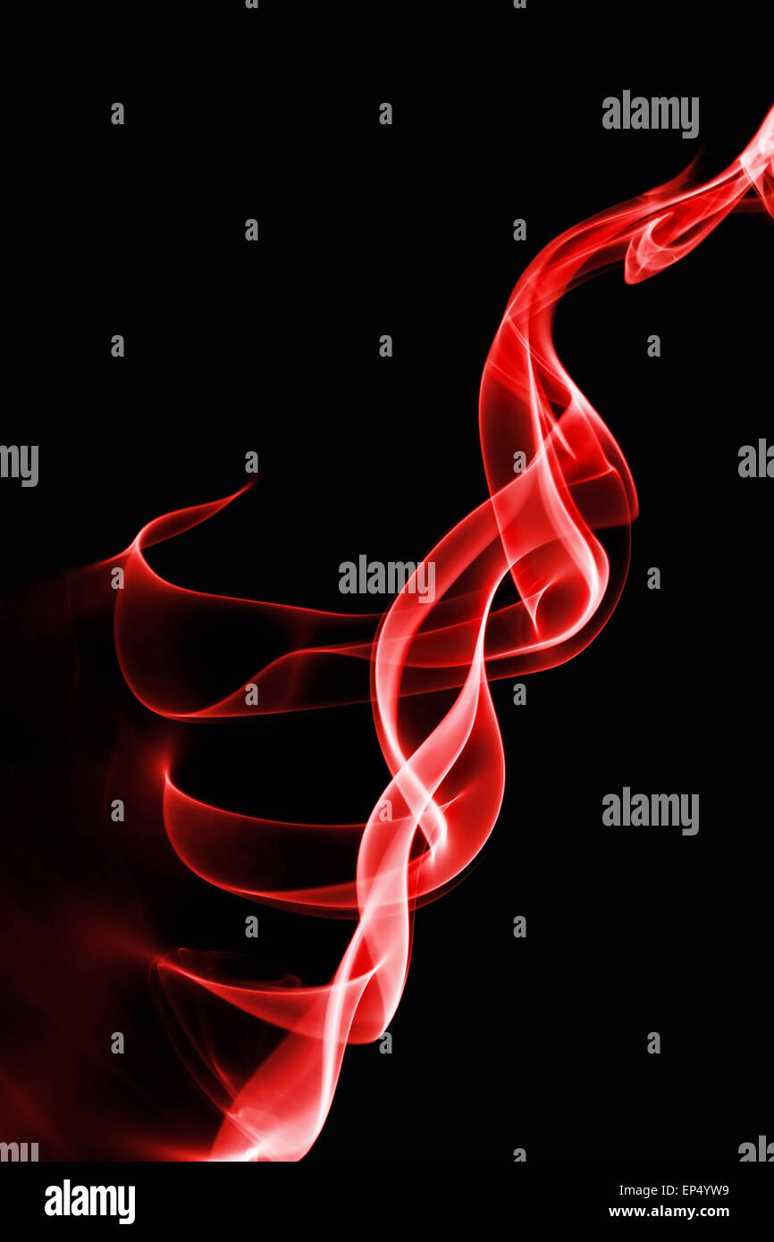 red smoke, black background Stock Photo - Alamy