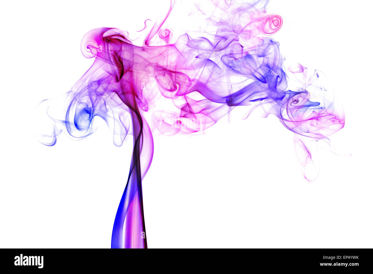 colorful smoke on white background Stock Photo - Alamy
