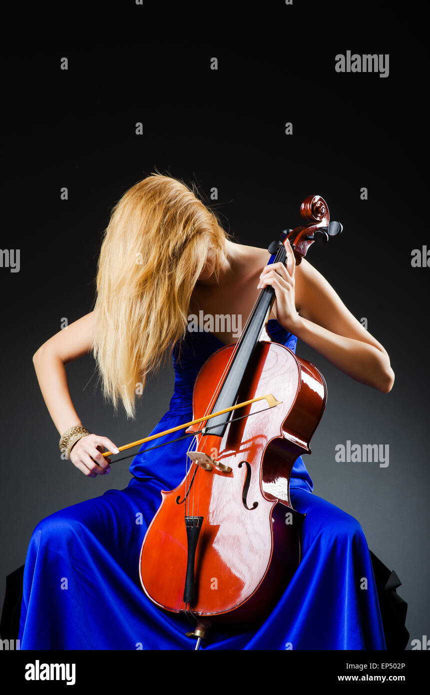 Attractive woman cello female musician hi-res stock photography and ...