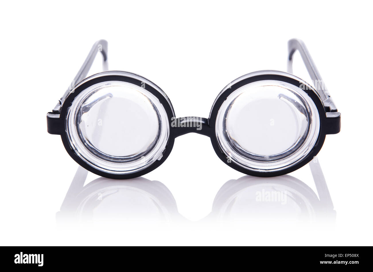 Funny nerd glasses isolated on white Stock Photo - Alamy